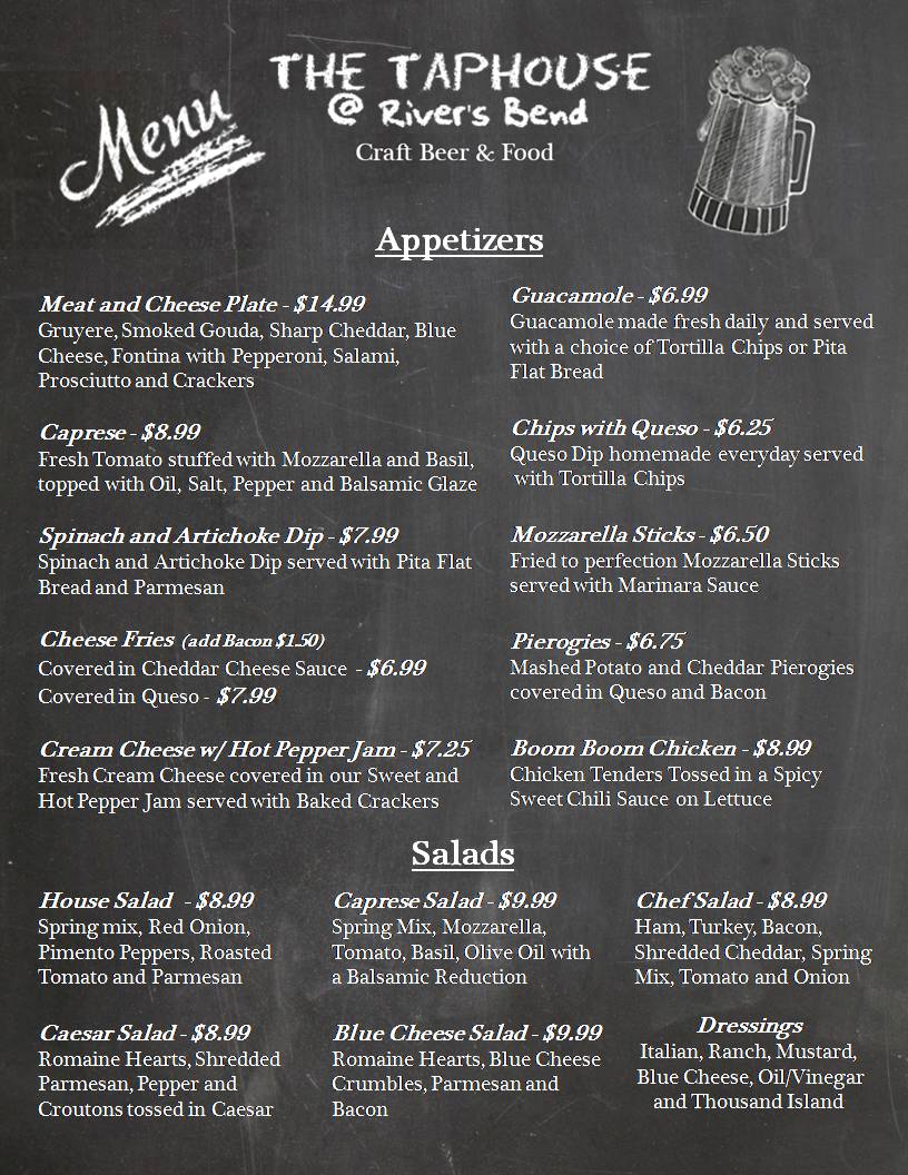 Restaurant Menu - Bar Chester VA Restaurant Food